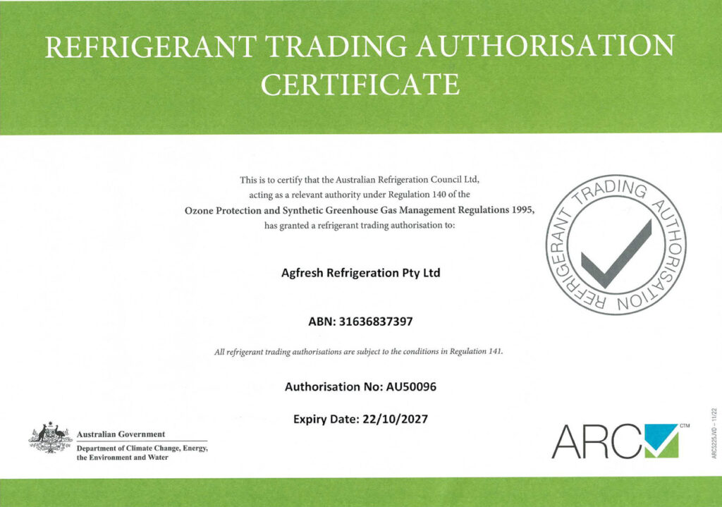 About Us - Agfresh Refrigeration Pty Ltd