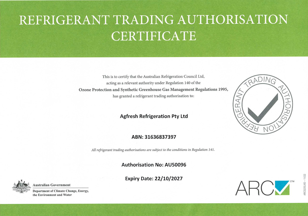 About Us - Agfresh Refrigeration Pty Ltd